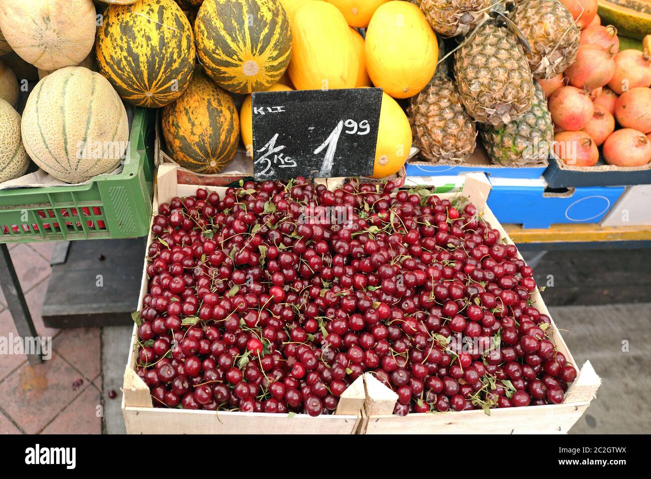 Crates of cherries hi-res stock photography and images - Alamy