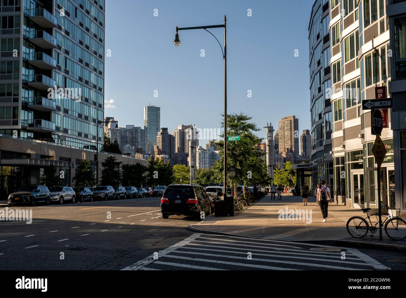 The buildings and street view of Long Island City Stock Photo - Alamy