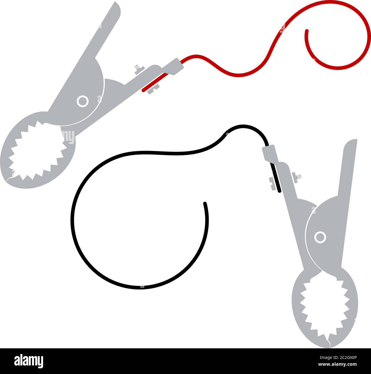 Cable clips Stock Vector Images - Alamy