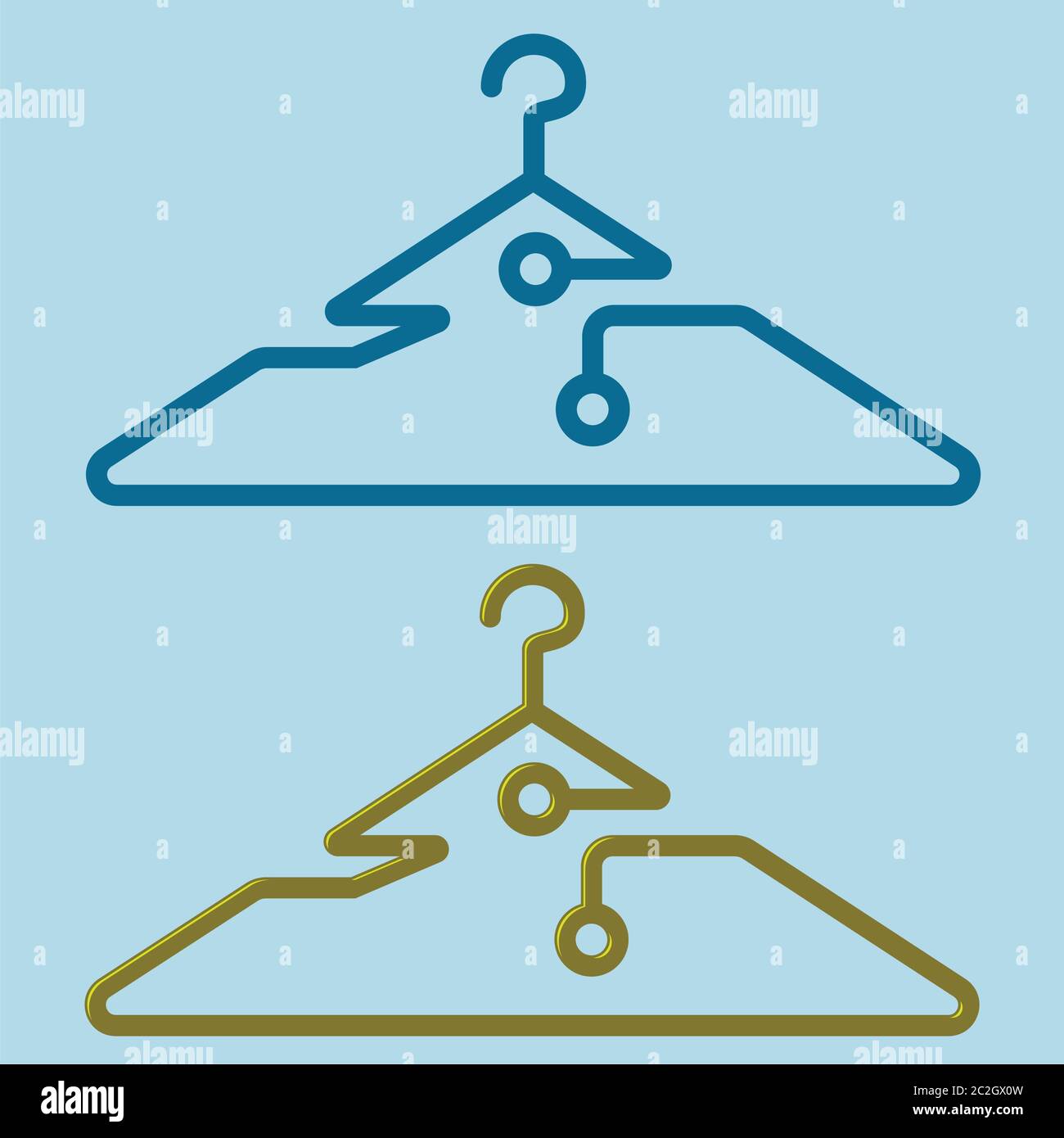 Innovative Cloth Hanger Design, Creative Artistic Vector Art ...