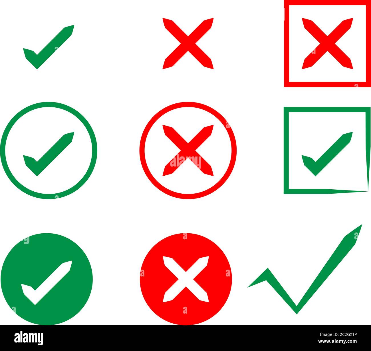 Cross Mark Icon, Delete Mark Collection Vector Art Illustration Stock ...