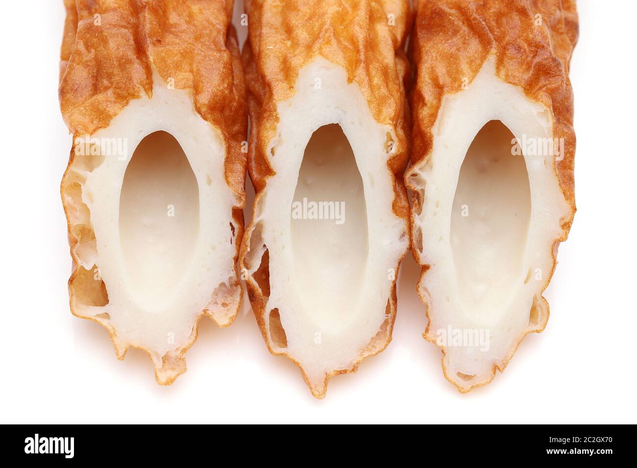 Japanese food, Chikuwa kamaboko on white background Stock Photo - Alamy