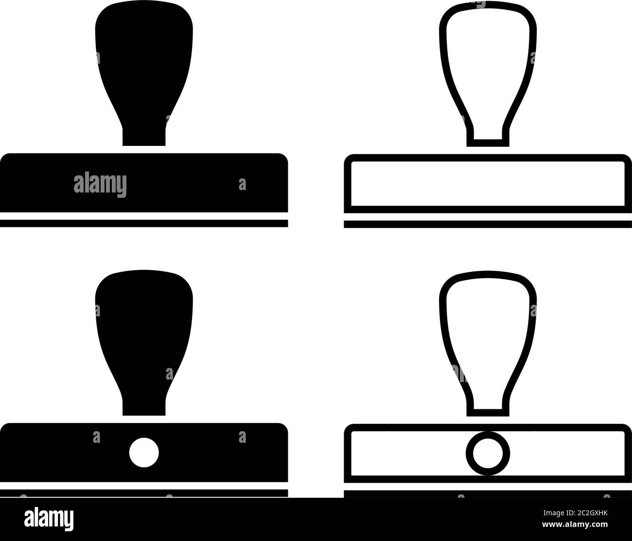 Rubber Stamp Icon Design Vector Art Illustration Stock Vector Image ...