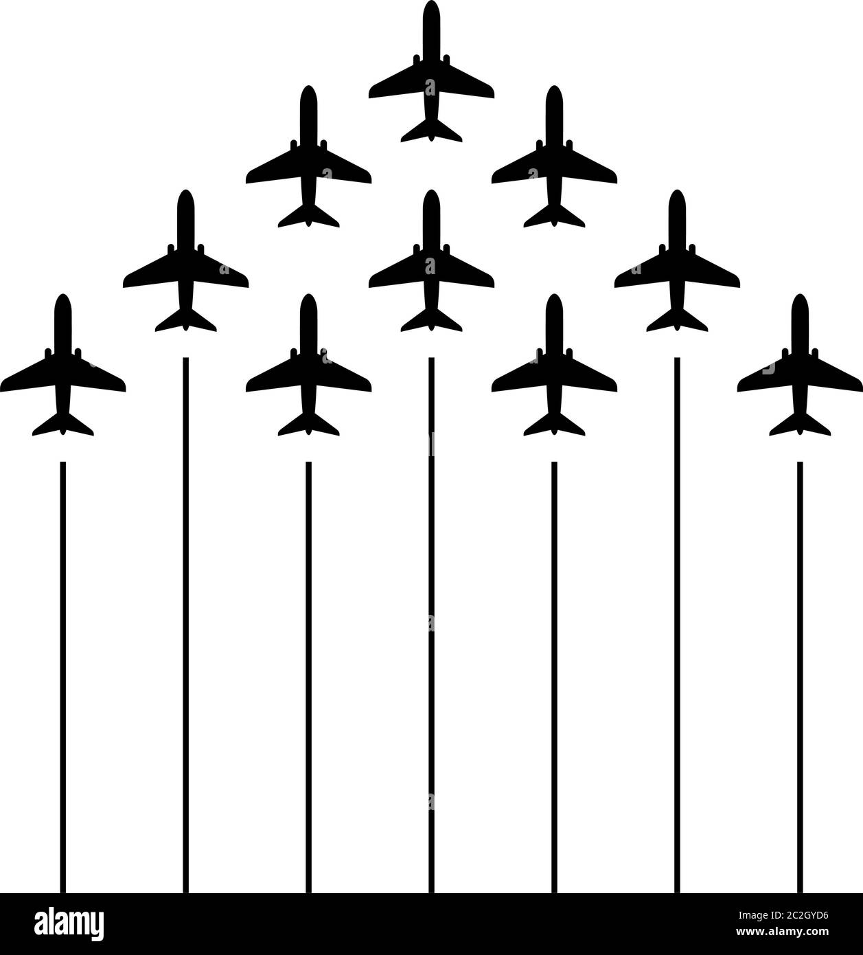 Airplane Flying Formation, Air Show Display, The Disciplined Flight ...