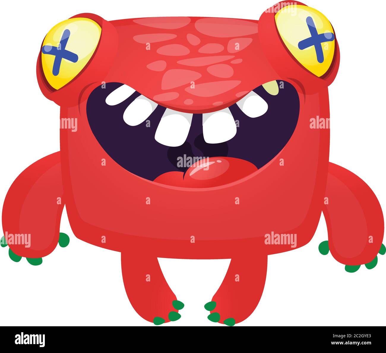 Funny cartoon alien. Vector Halloween illustration Stock Vector Image ...