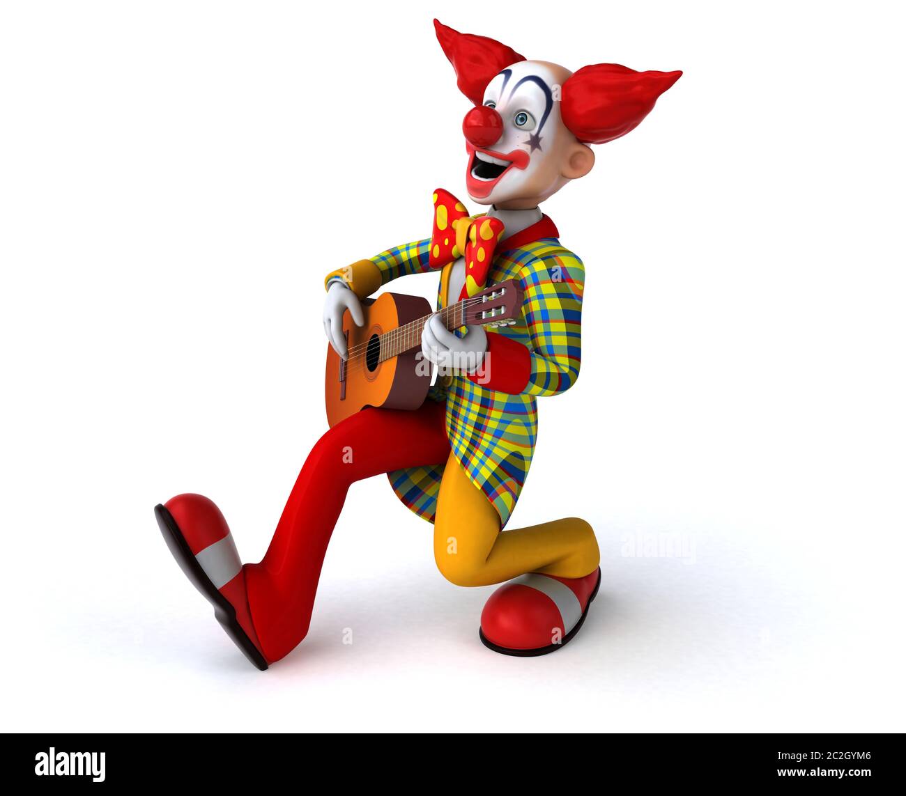 Fun clown - 3D Illustration Stock Photo - Alamy