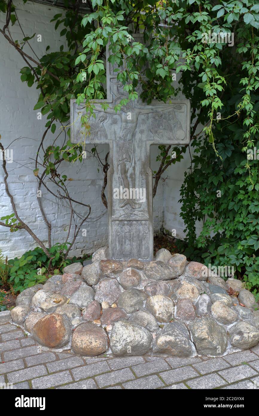 Stone worship christian cross on stones Stock Photo - Alamy