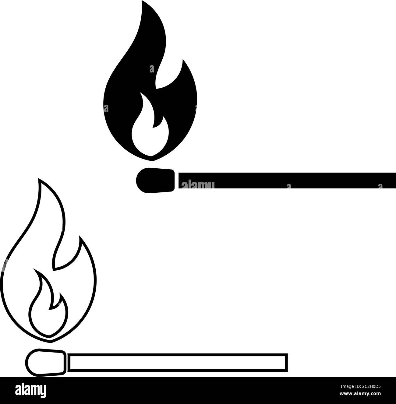 Matchstick illustration Black and White Stock Photos & Images - Alamy