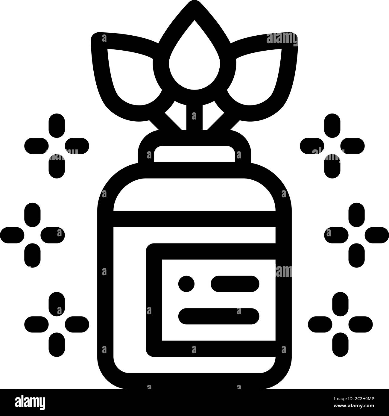 organic medicine vial icon vector outline illustration Stock Vector ...