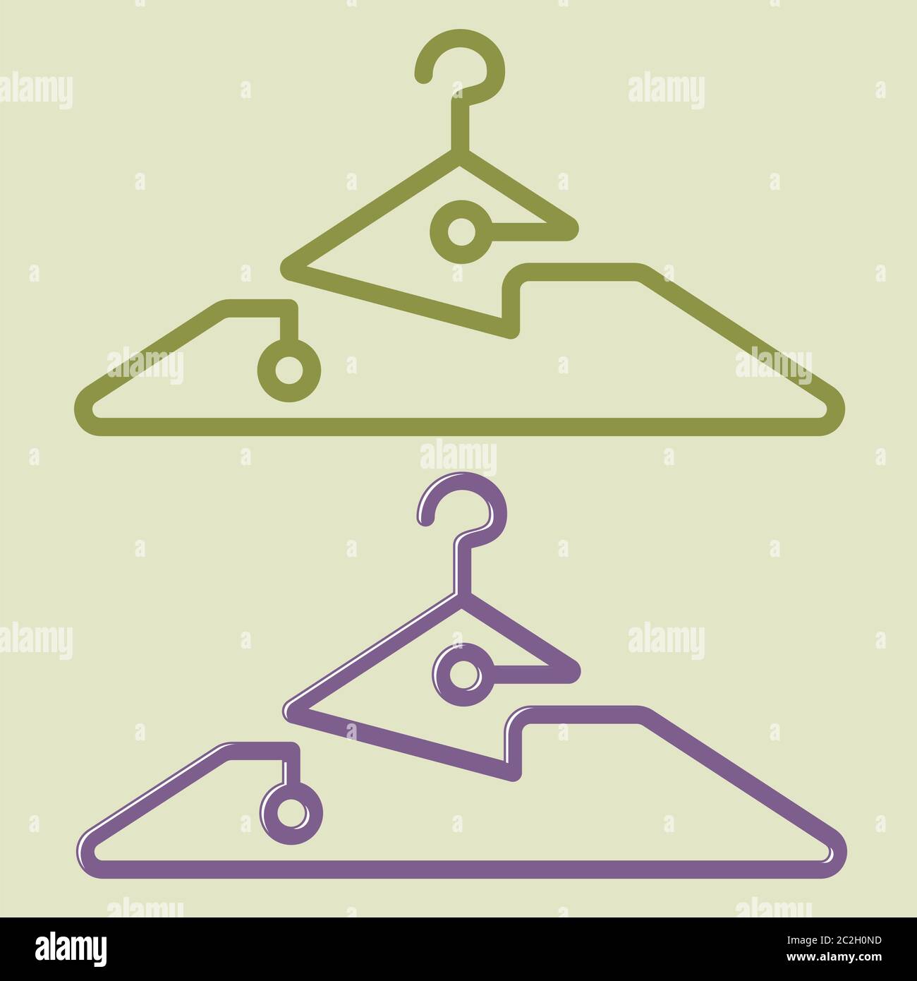 Innovative Cloth Hanger Design, Creative Artistic Vector Art ...