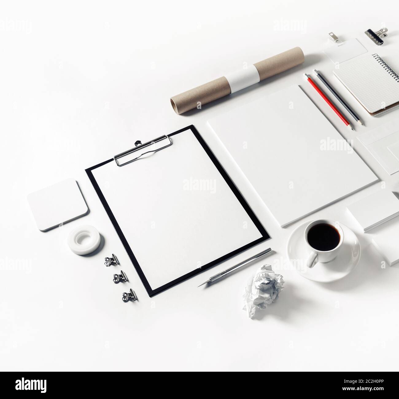 Blank stationery template Stock Photo - Alamy