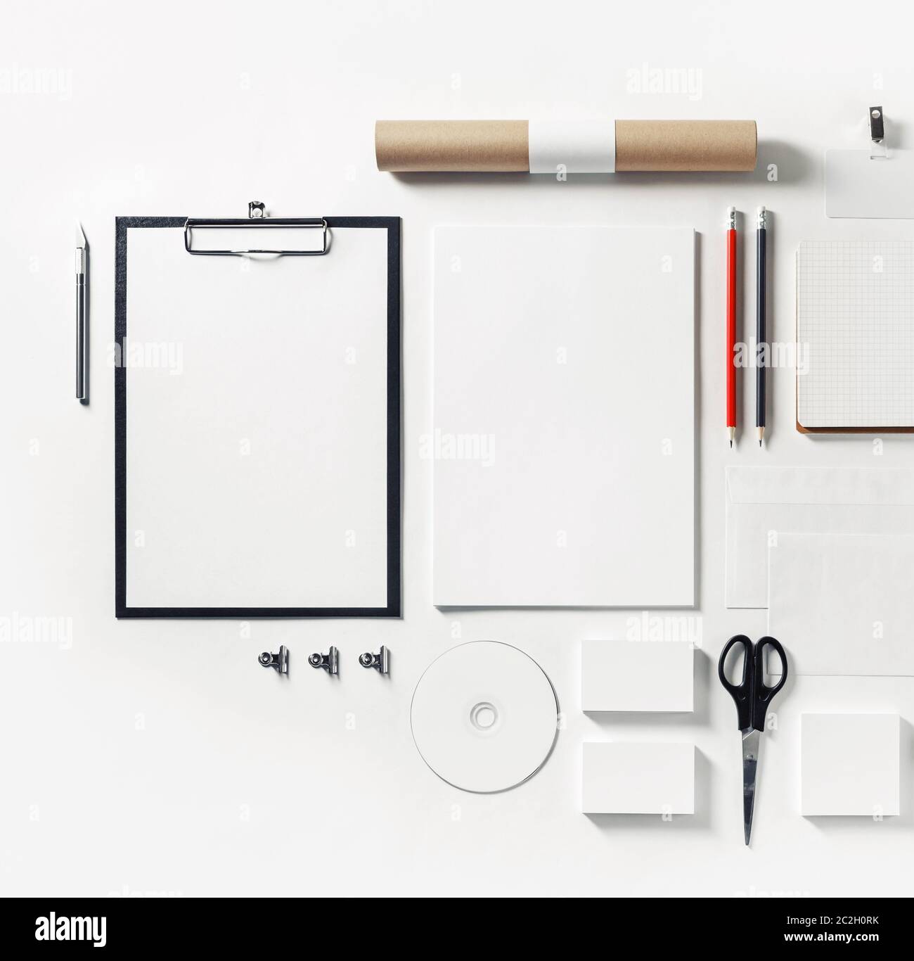 Blank stationery template Stock Photo - Alamy