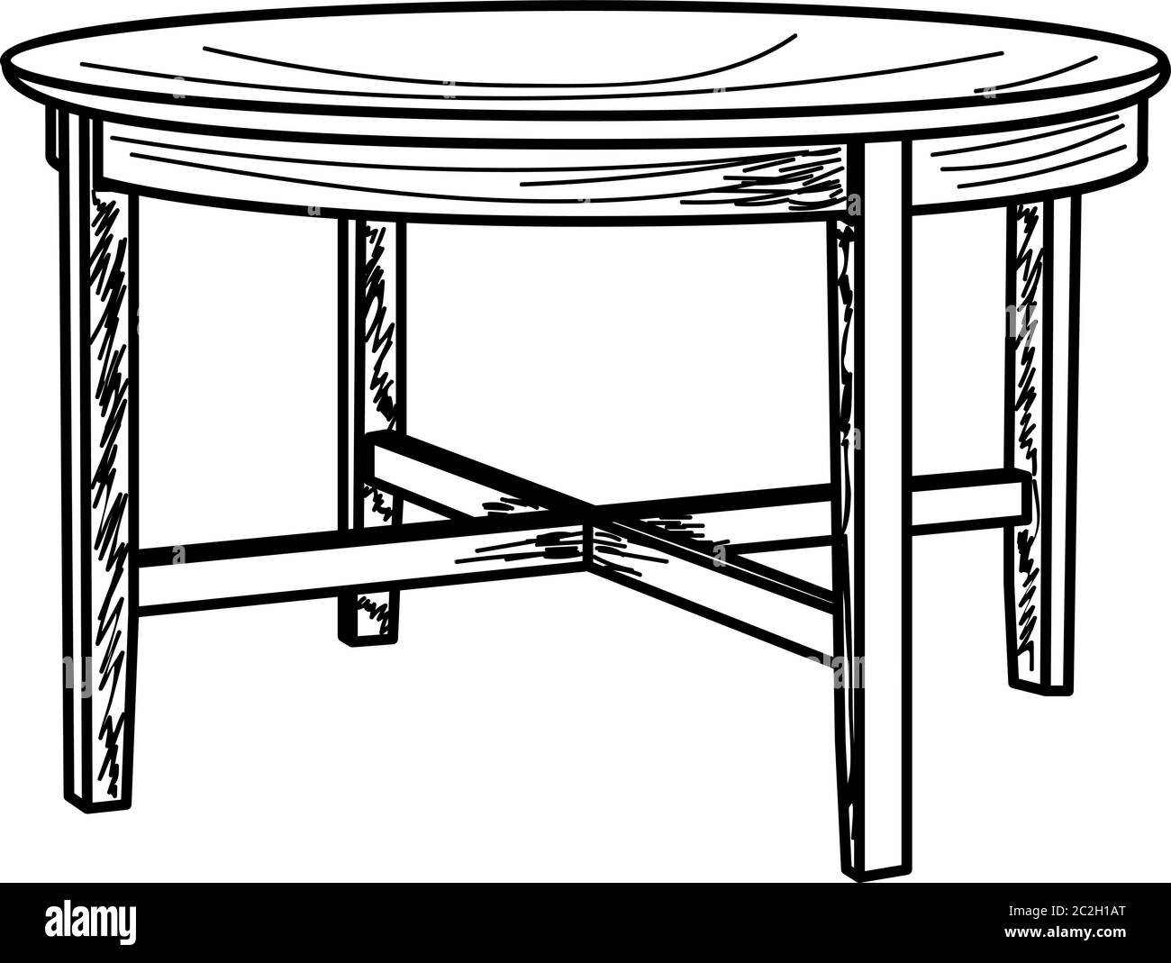 sketch of a table on a white background Stock Vector Image & Art - Alamy