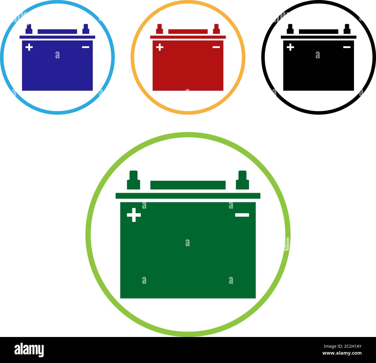 Car Battery Icon, Design Vector Art Illustration Stock Vector Image ...