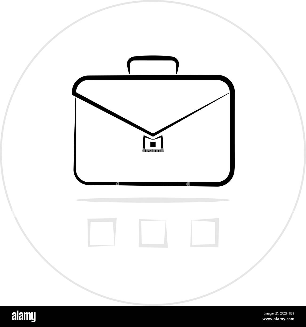 Briefcase Icon, Bag Design Vector Art Illustration Stock Vector Image ...