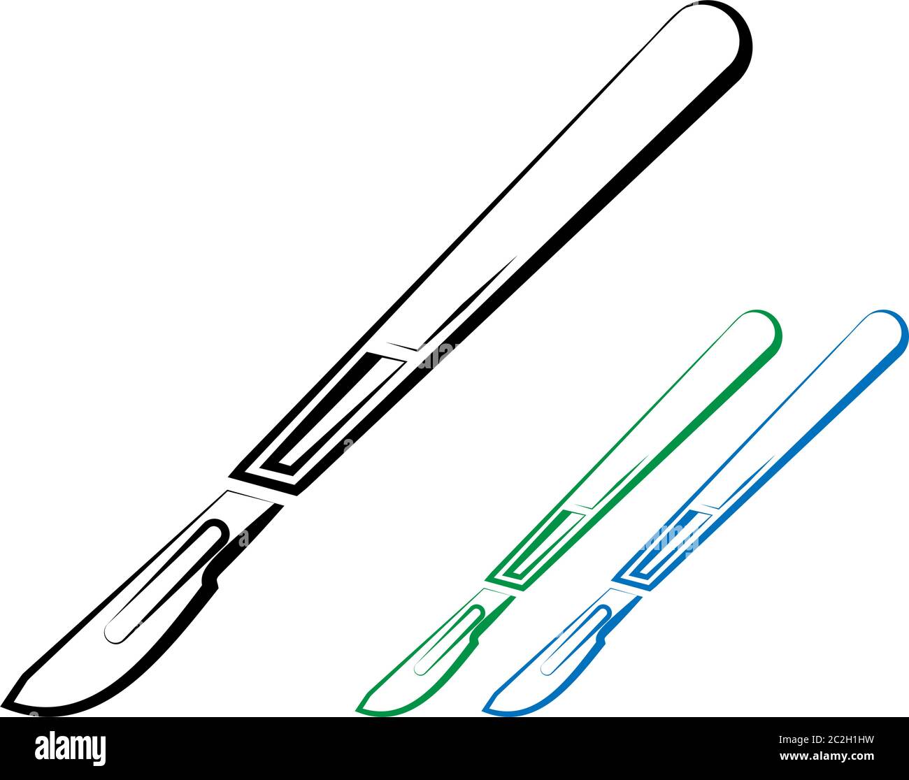 Surgical Scalpel Icon Design Vector Art Illustration Stock Vector Image ...