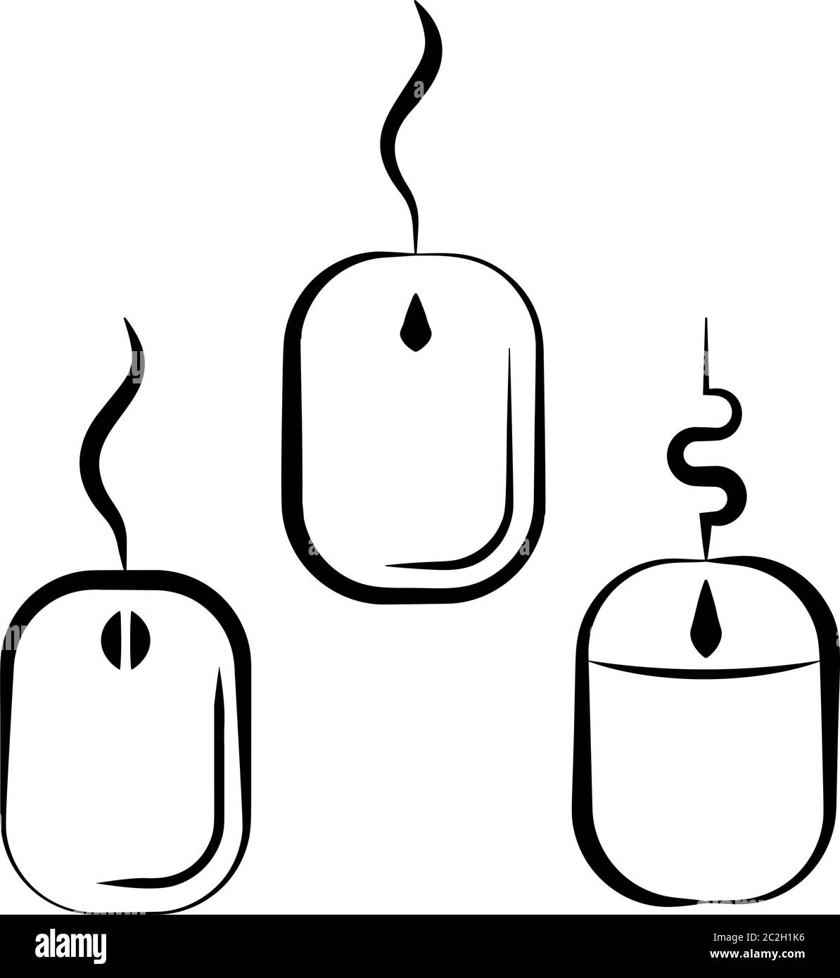 Computer Mouse Icon Collection Vector Art Illustration Stock Vector ...