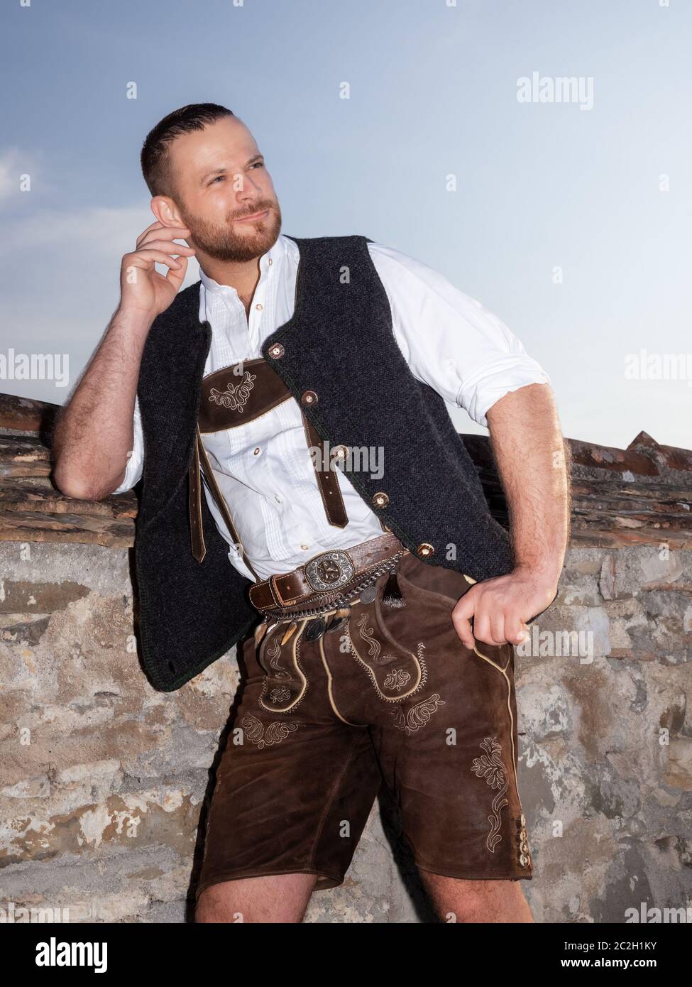 a man in bavarian traditional cloth Stock Photo - Alamy