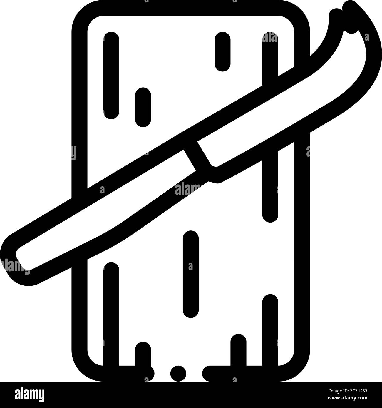 kitchen knife for cheese icon vector outline illustration Stock Vector ...
