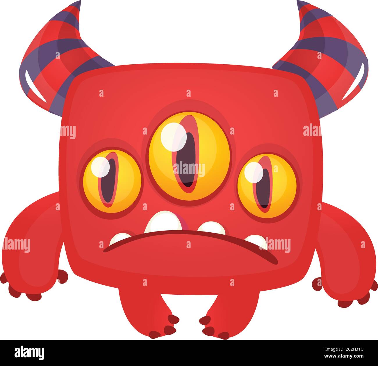 Cartoon illustration devil sad expression Cut Out Stock Images ...