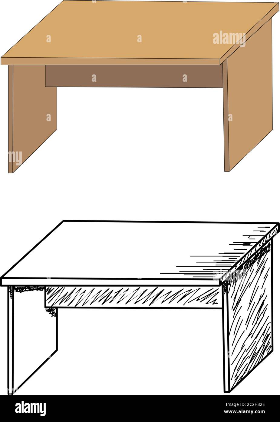 table, sketch of a table Stock Vector Image & Art - Alamy