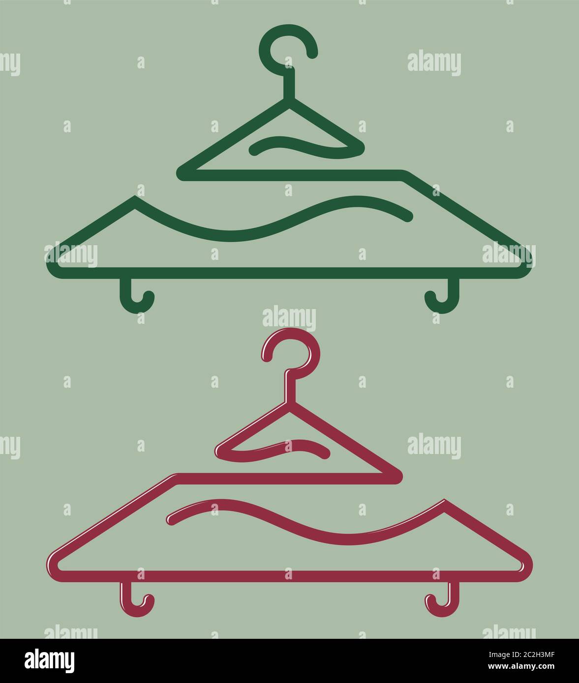 Innovative Cloth Hanger Design, Creative Artistic Vector Art ...