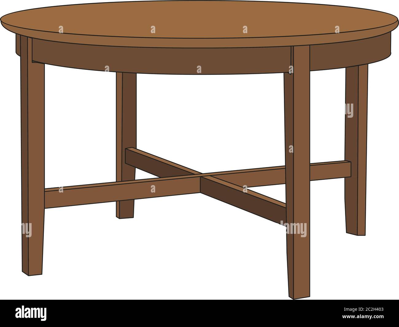 vector, isolated round table, isolated on white background Stock Vector ...
