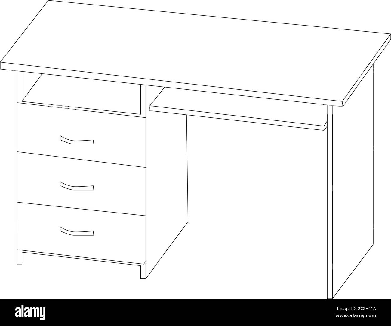 table writing contour Stock Vector Image & Art - Alamy