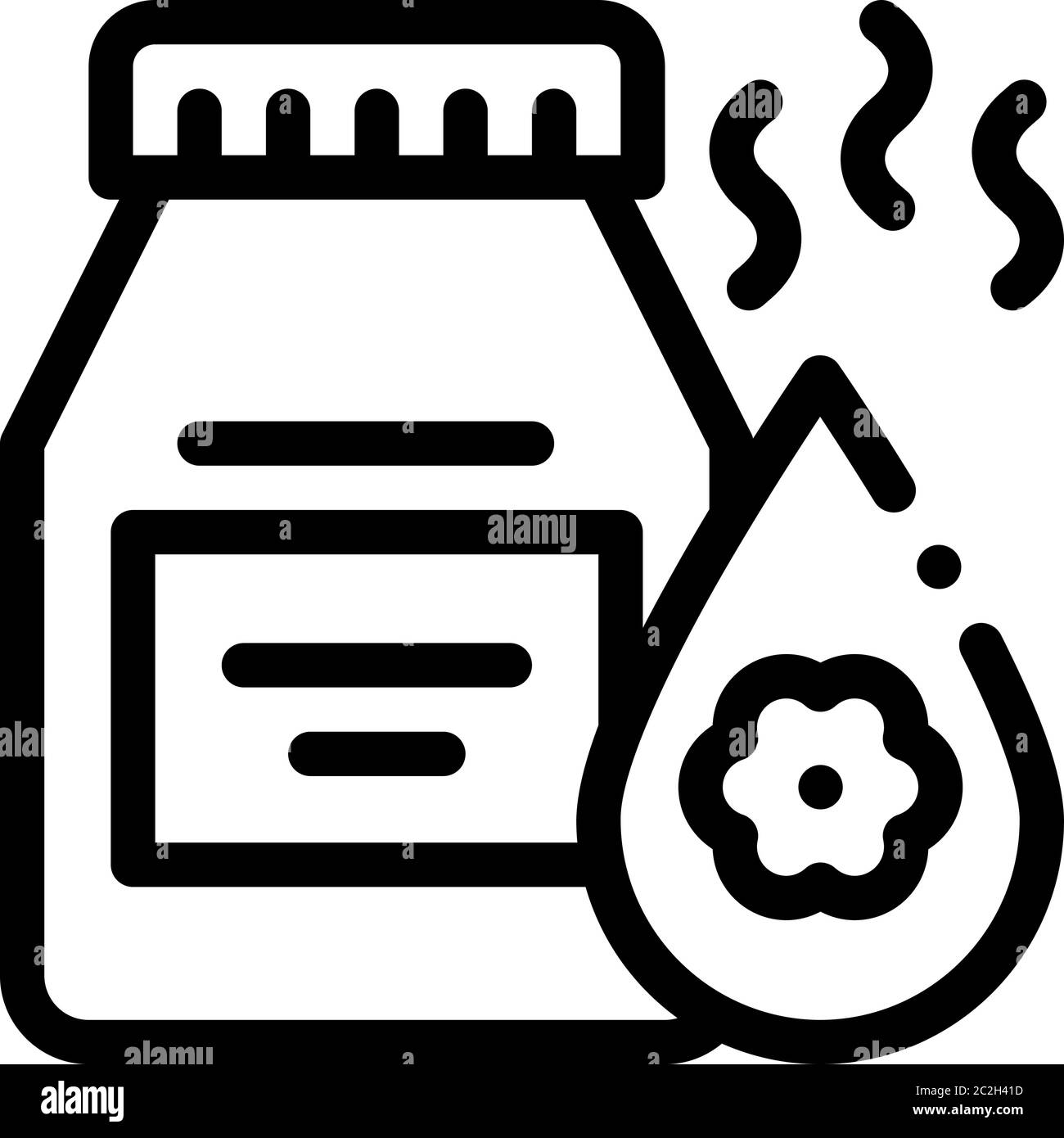 floral elixir bottle icon vector outline illustration Stock Vector ...