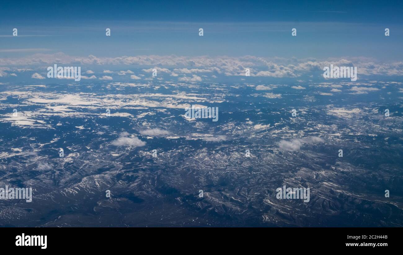 Rocky Mountains aerial wide Stock Photo - Alamy