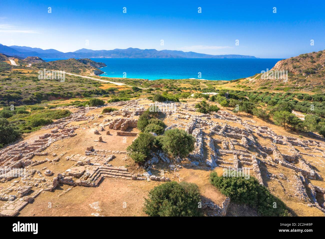 Ruins of the ancient Minoan settlement Gournia, Crete, Greece Stock ...