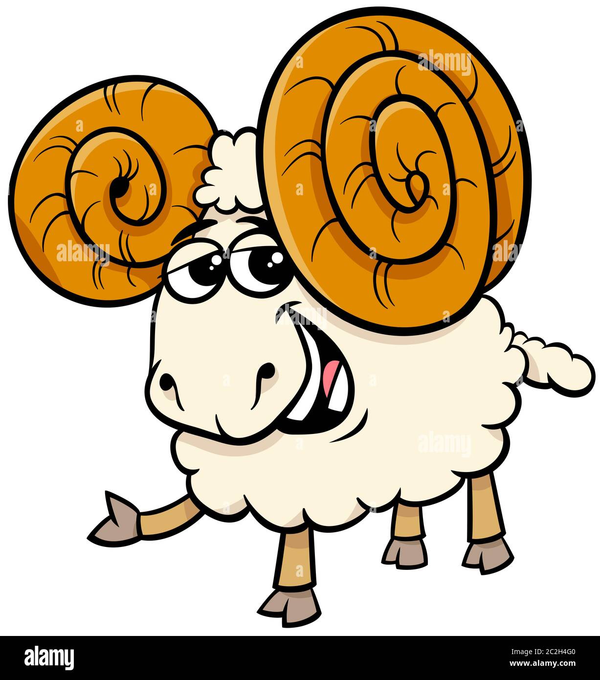 Funny ram animal character Cut Out Stock Images & Pictures - Alamy