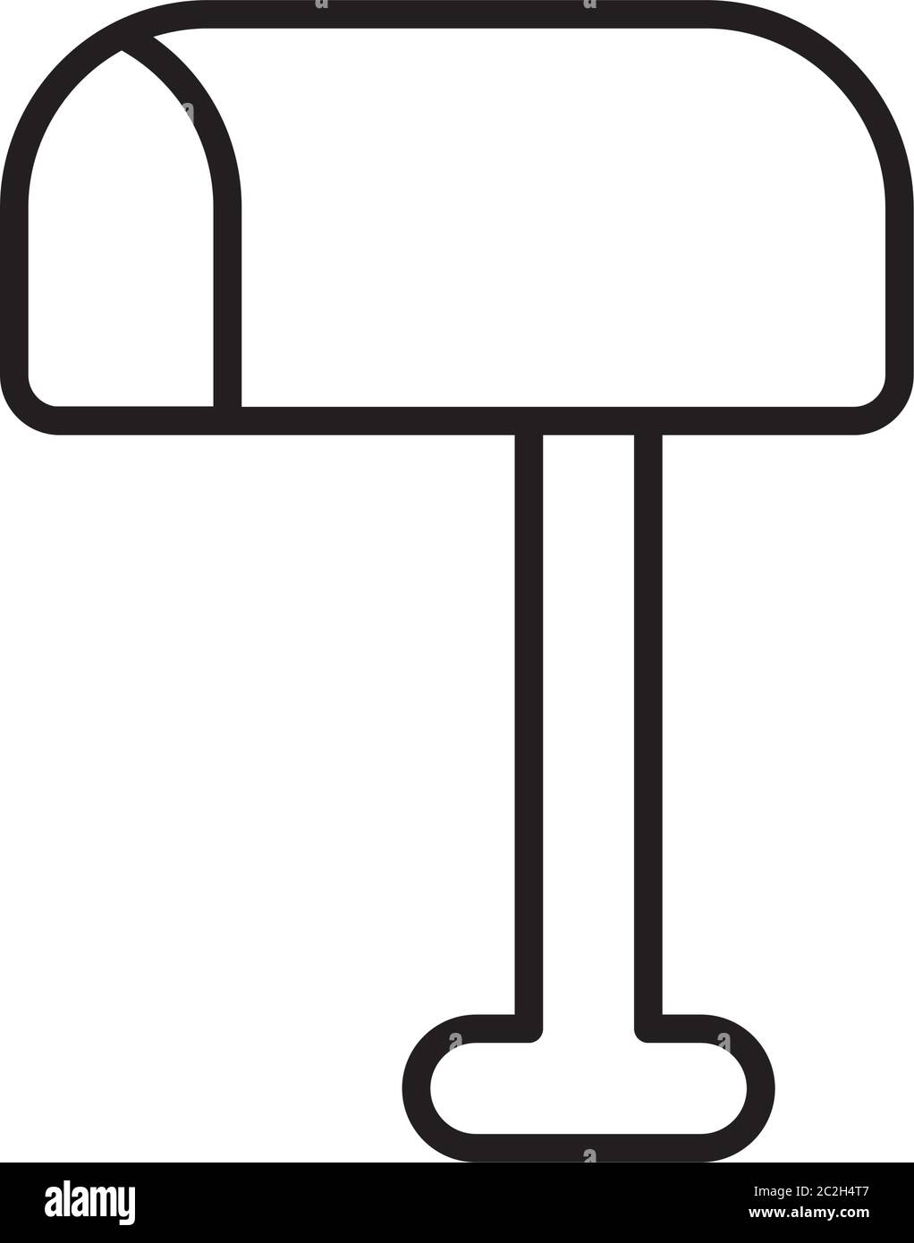 web icons concept, mailbox icon over white background, line style ...