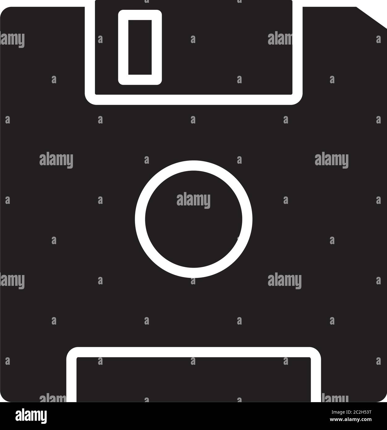 web icons concept, save symbol, diskette icon over white background, silhouette style, vector ...