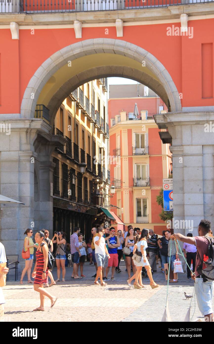 The Plaza Mayor in Madrid Stock Photo - Alamy