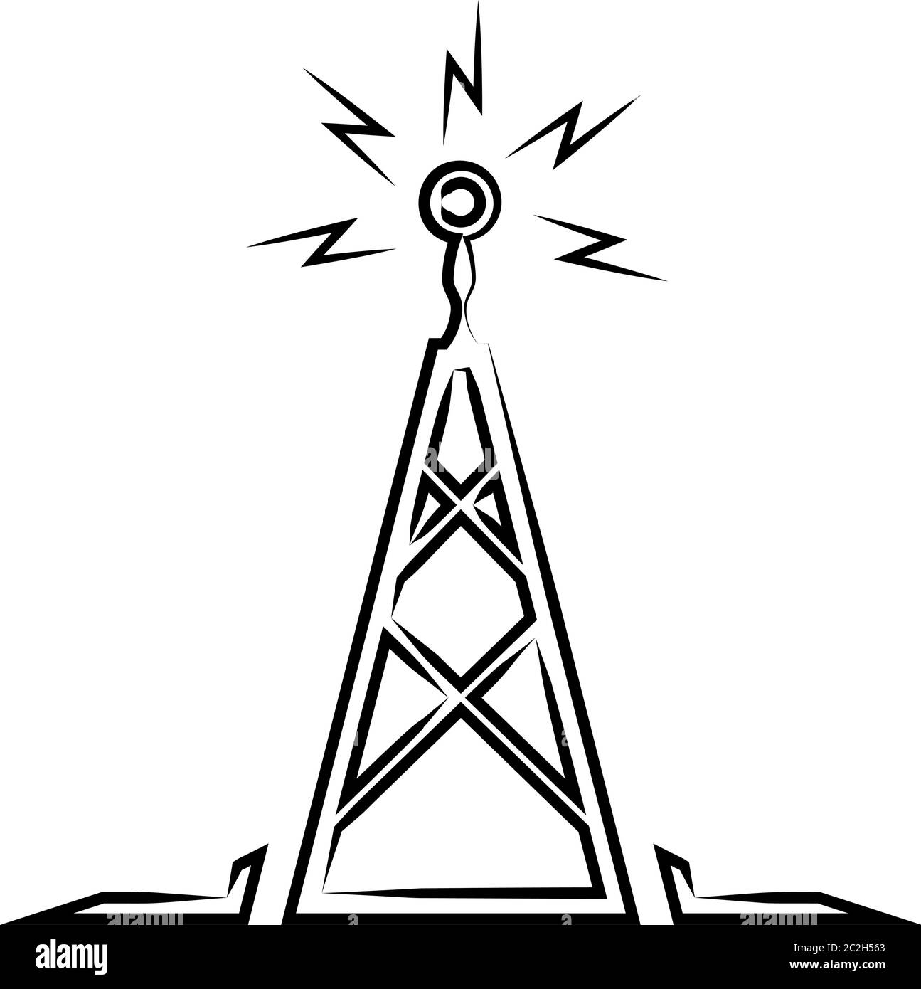 Radio Tower Icon Vector Art Illustration Stock Vector Image & Art - Alamy