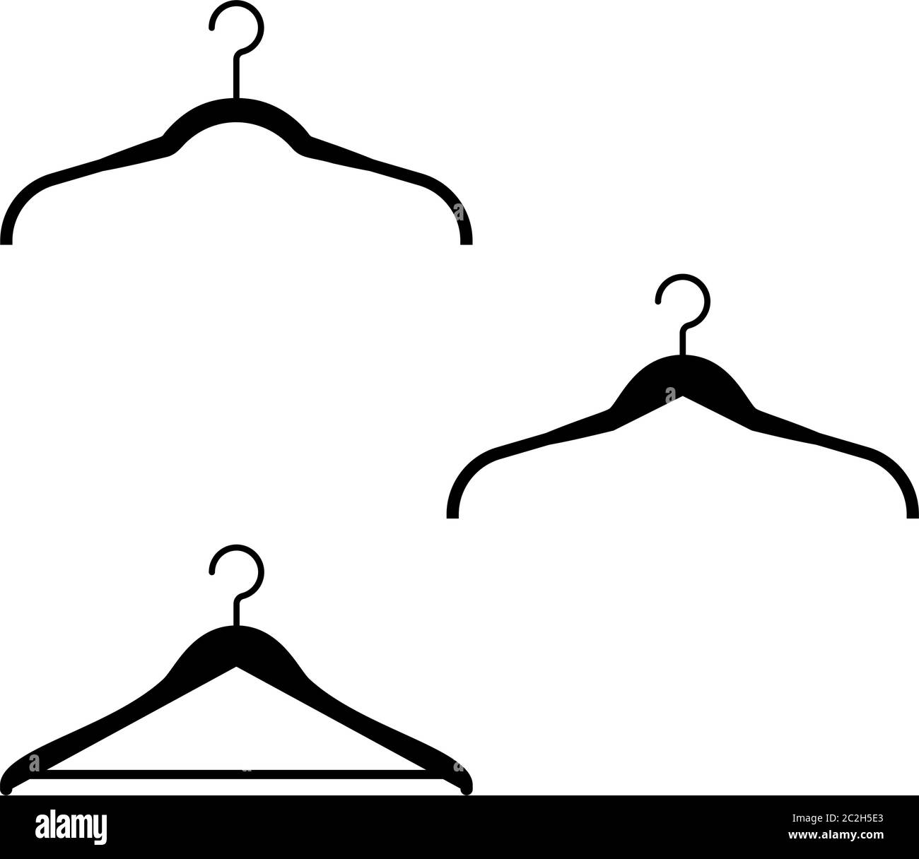 Cloth Hanger Icon Collection Vector Art Illustration Stock Vector Image ...