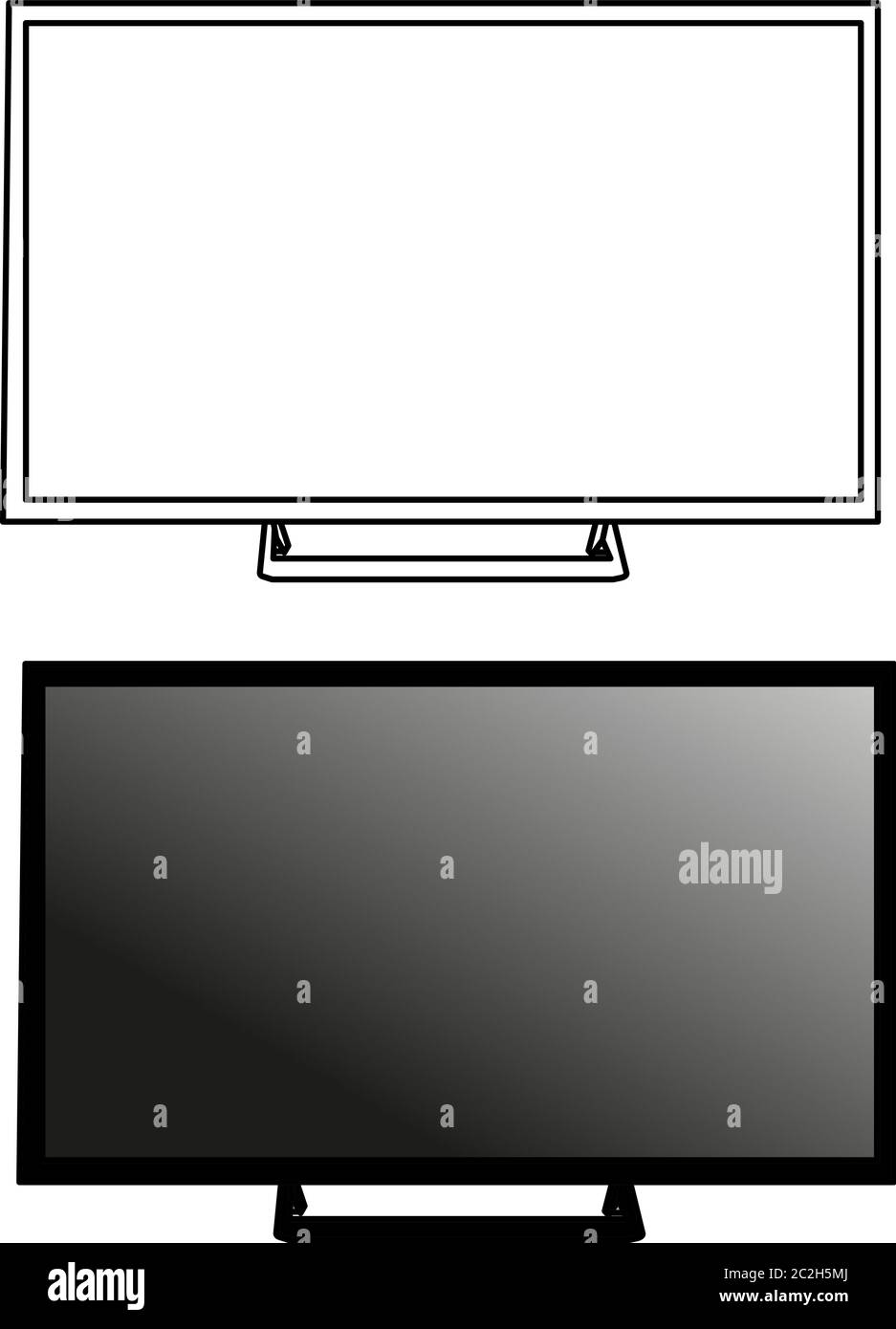 vector, isolated tv on white background Stock Vector Image & Art - Alamy