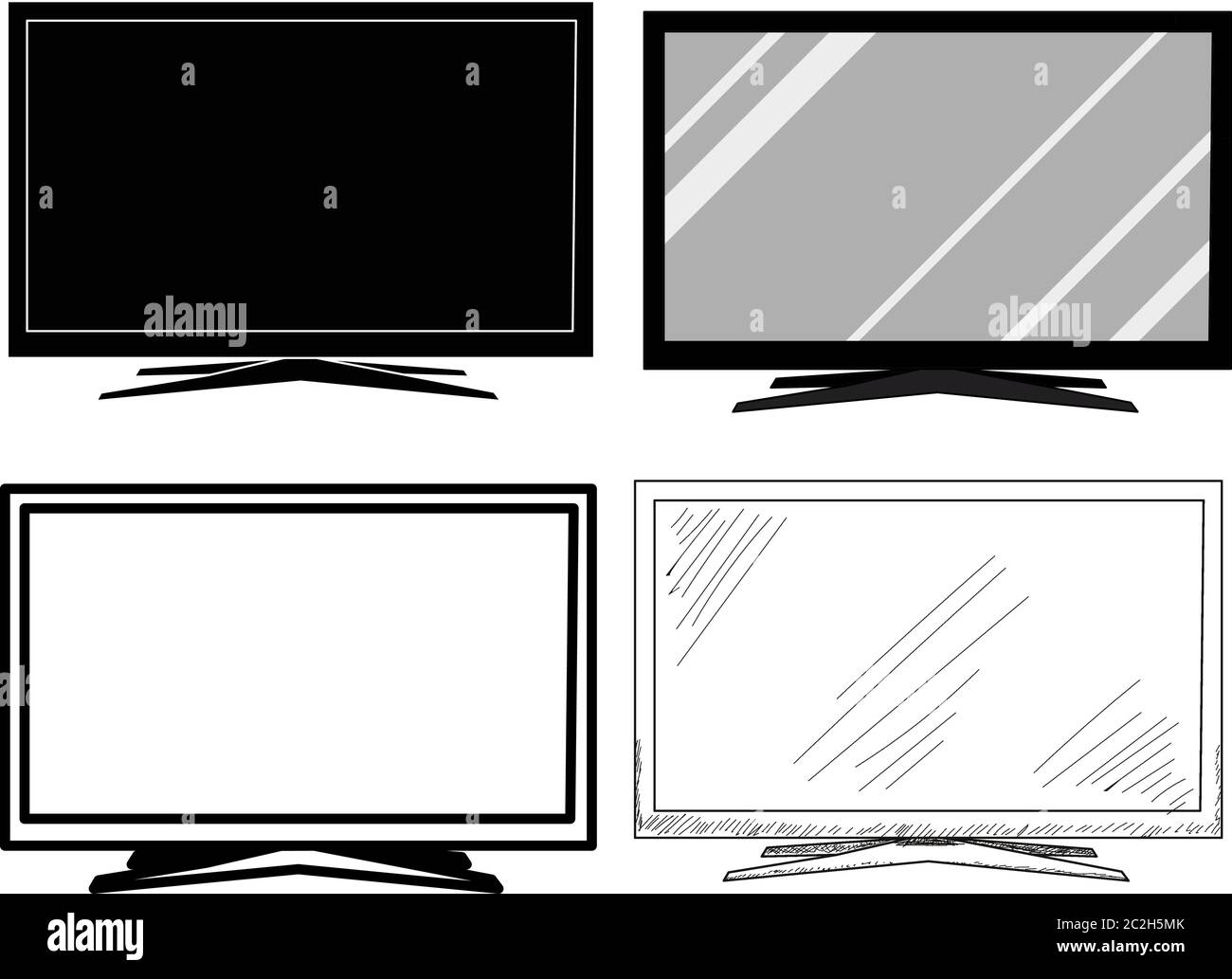 isolated tv, outline, set Stock Vector Image & Art - Alamy