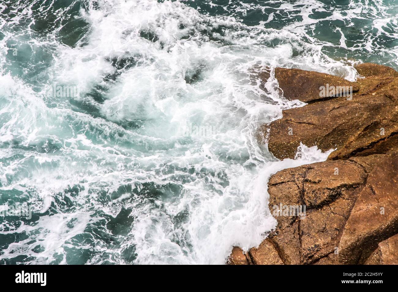 very rough coast at Cornwall Great Britain England Stock Photo - Alamy