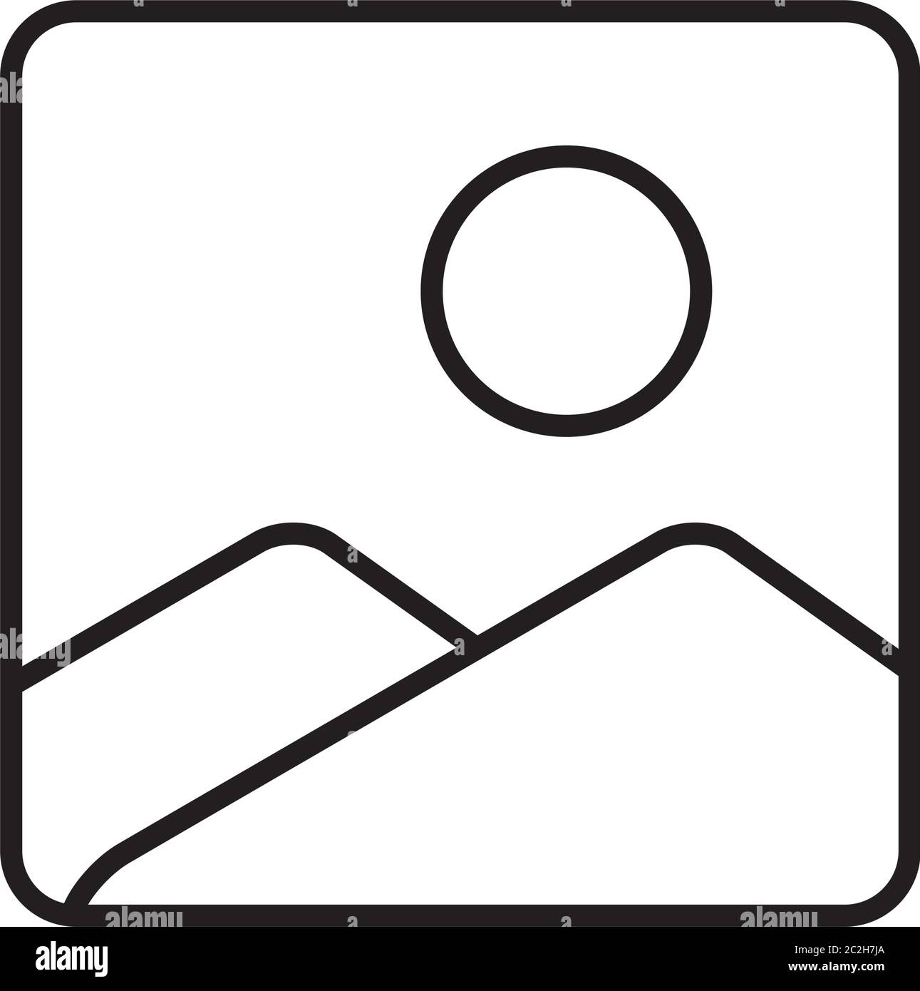 picture symbol icon over white background, line style, vector ...