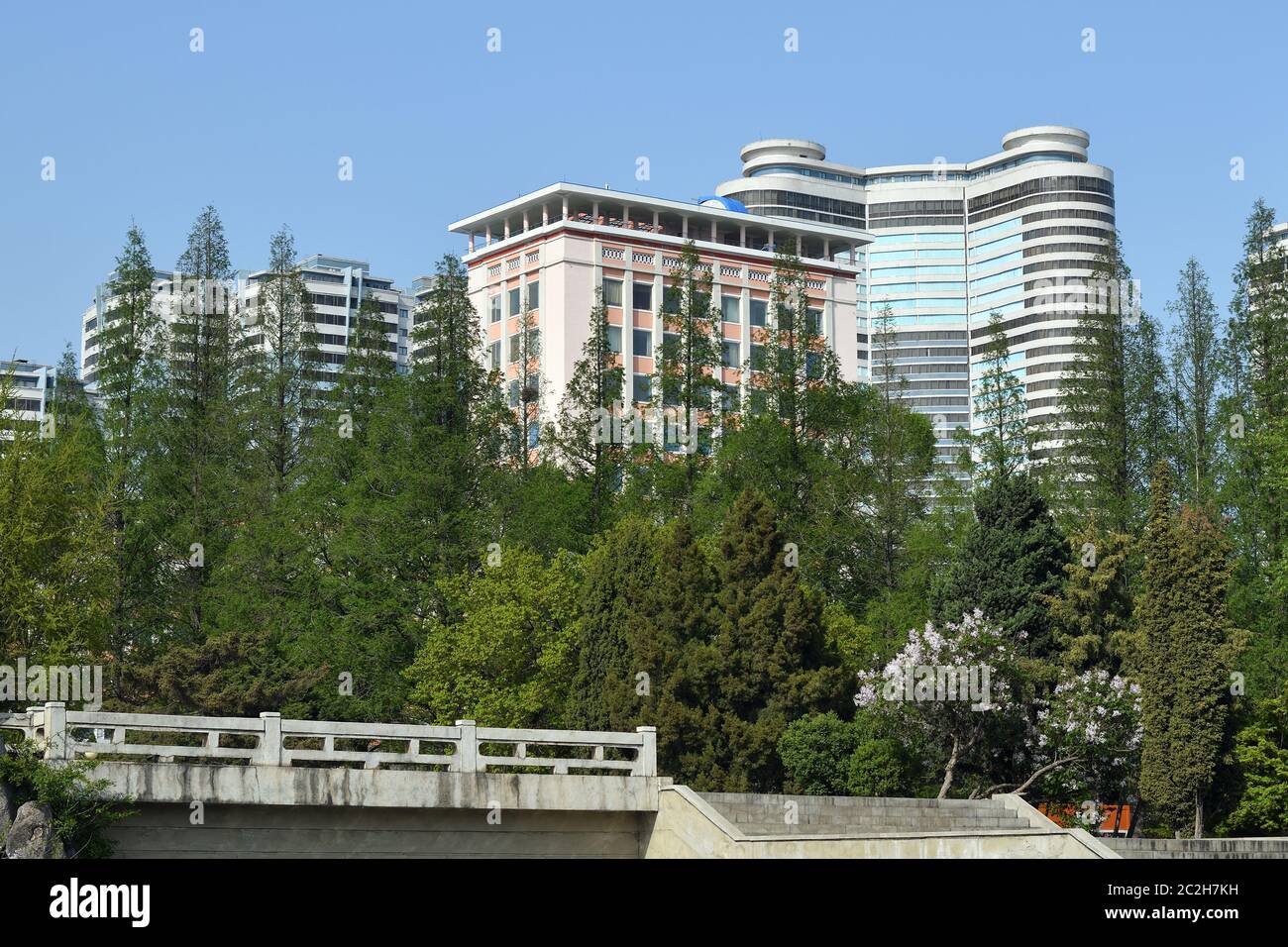 View of the downtown Pyongyang capital of the North Korea Stock Photo ...