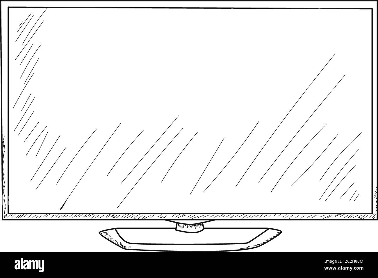 vector, isolated sketch TV Stock Vector Image & Art - Alamy