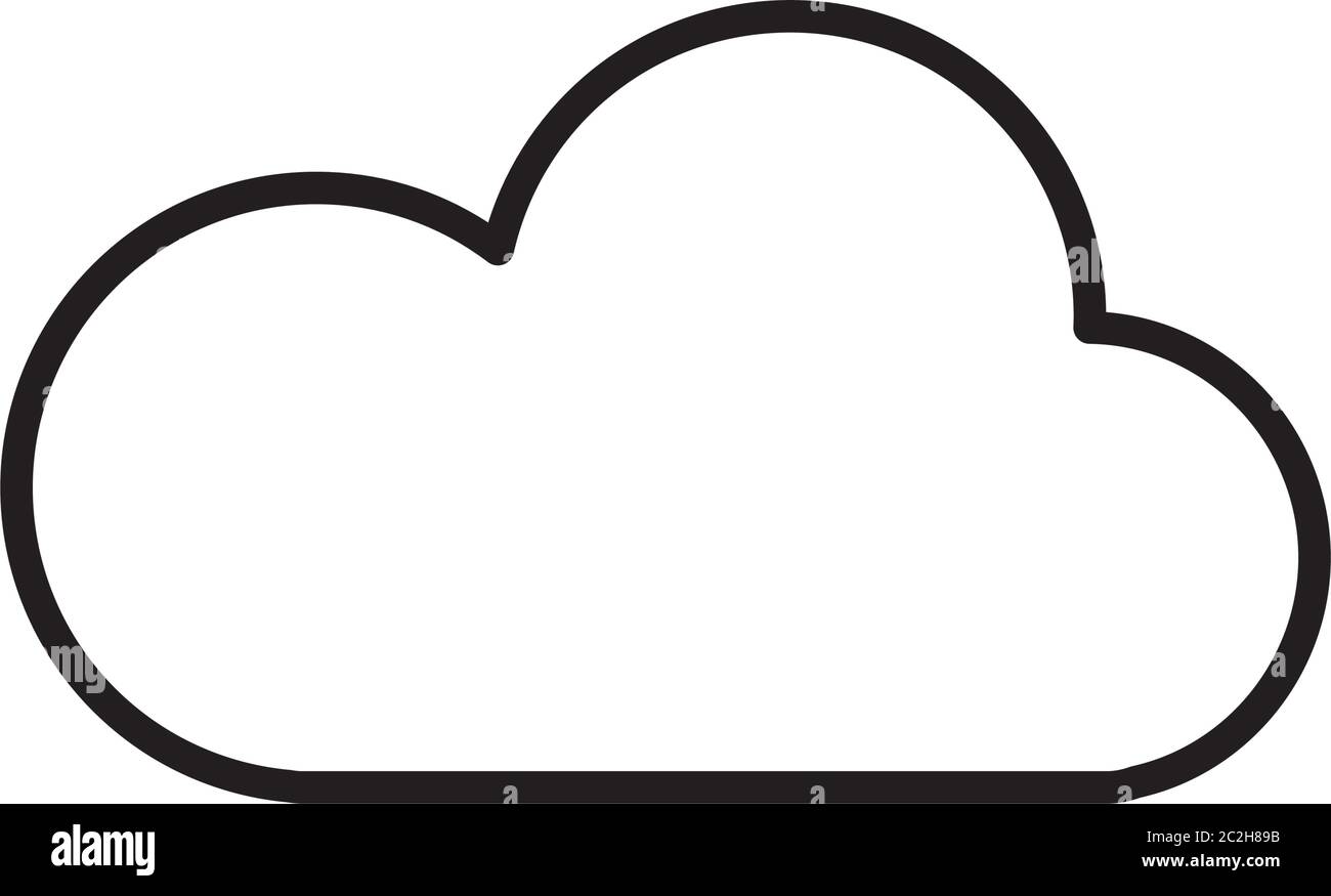 web icons concept, cloud storage icon over white background, line style, vector illustration ...