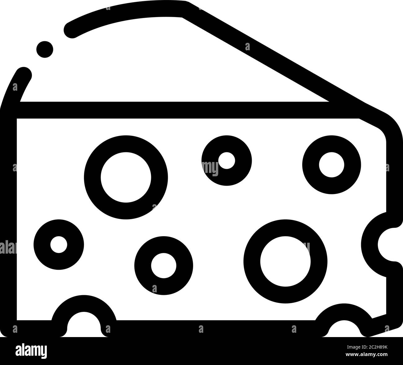 coarse triangular cheese bar icon vector outline illustration Stock ...