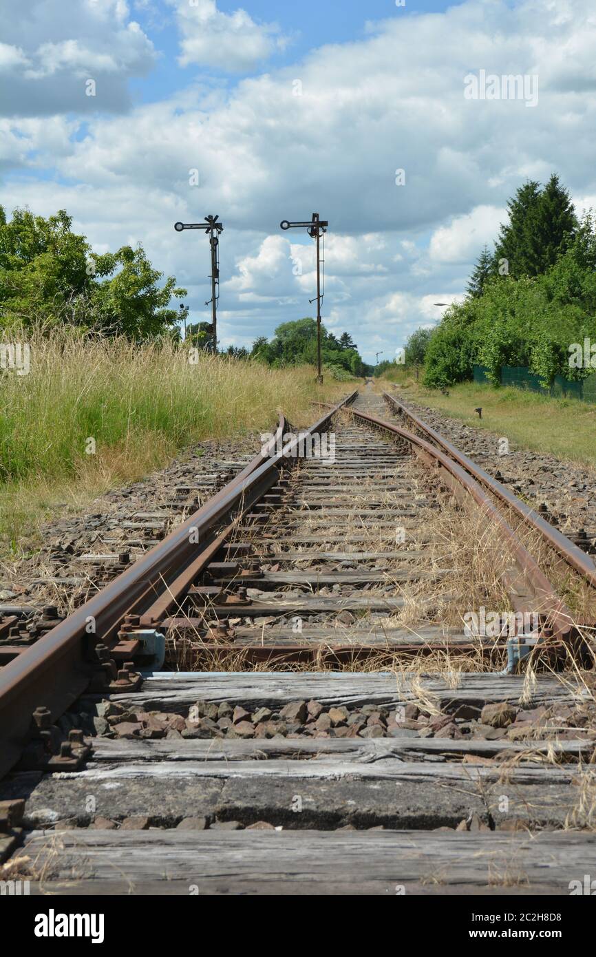 lost railway junction Stock Photo - Alamy