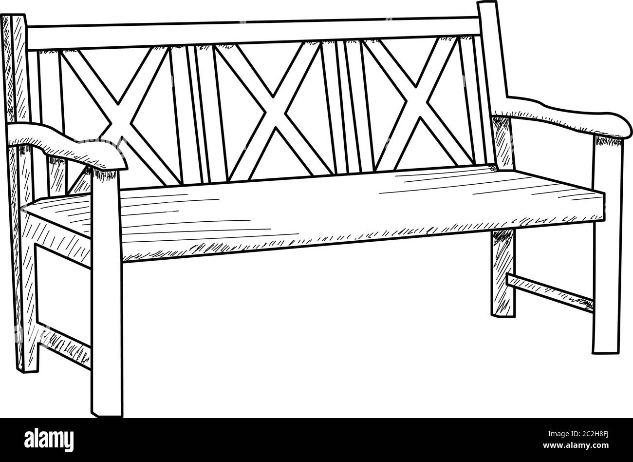isolated sketch of a bench Stock Vector Image & Art - Alamy