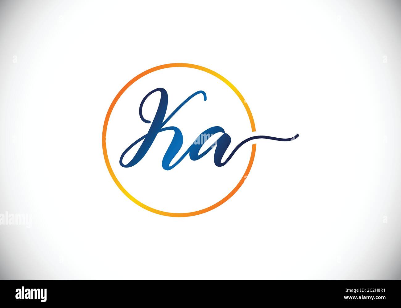 Initial Monogram Letter K A Logo Design Vector Template. K A Letter ...