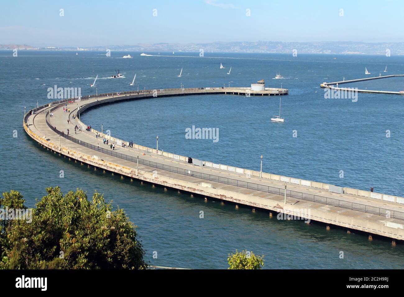The curved pier in San Francisco Stock Photo - Alamy