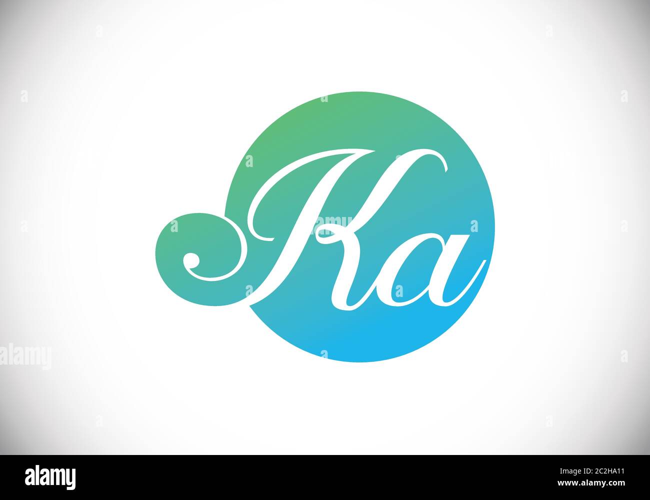Initial Monogram Letter K A Logo Design Vector Template. K A Letter ...